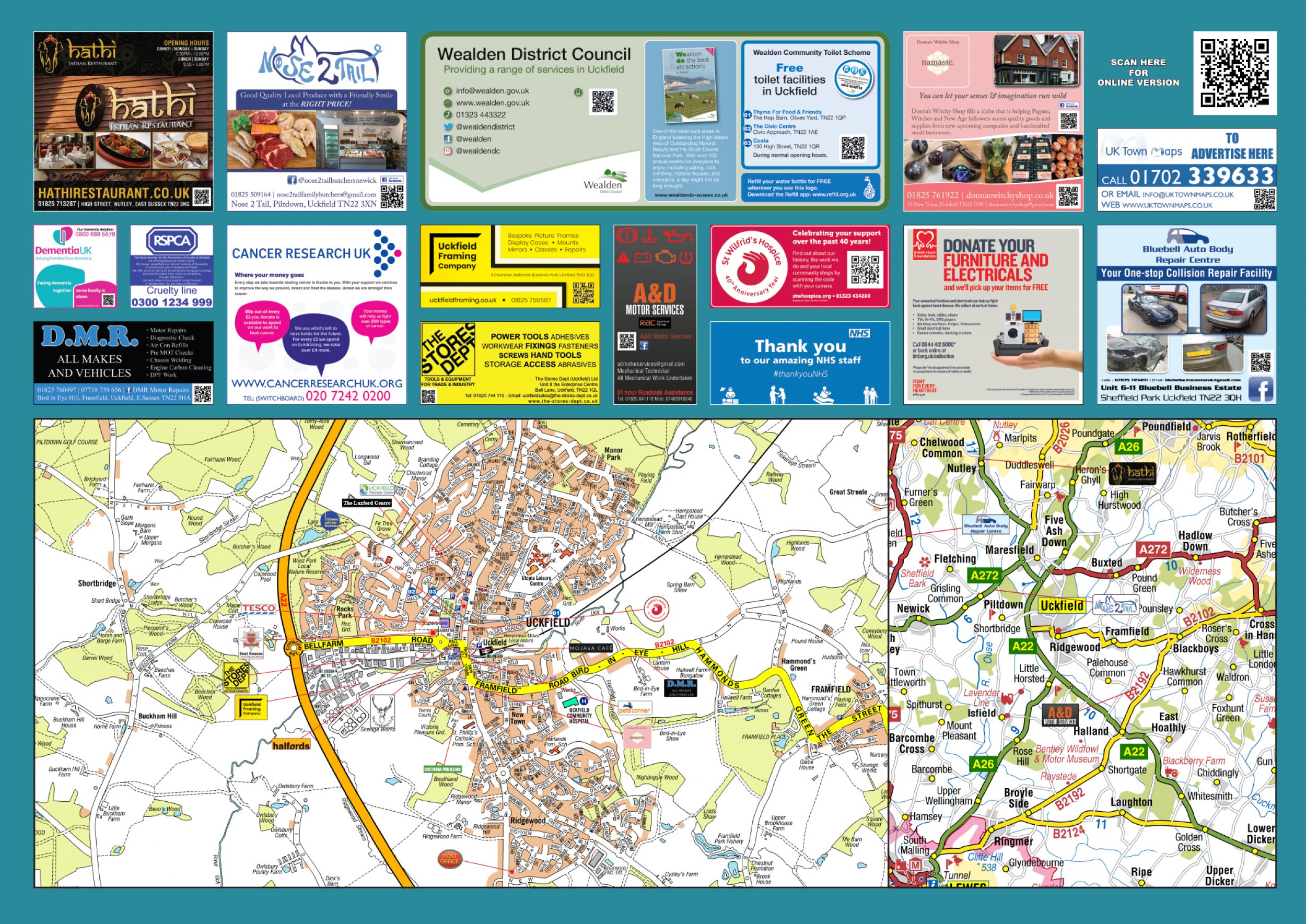 Uckfield Sited Map : UK Town Maps