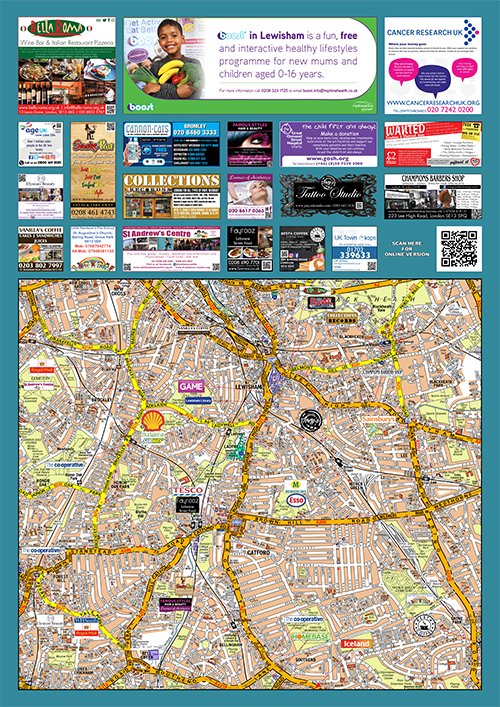 Lewisham Sited Map : UK Town Maps